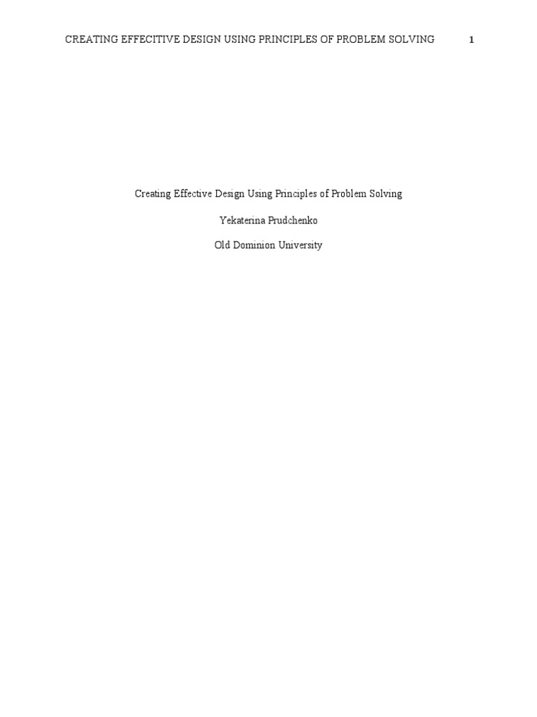 Effective Design Through Problem Solving | PDF | Teaching | Heuristic