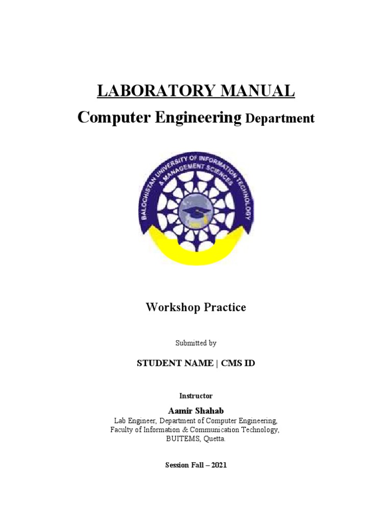 Lab Manual Format Workshop Practice | PDF | Software | Laboratories