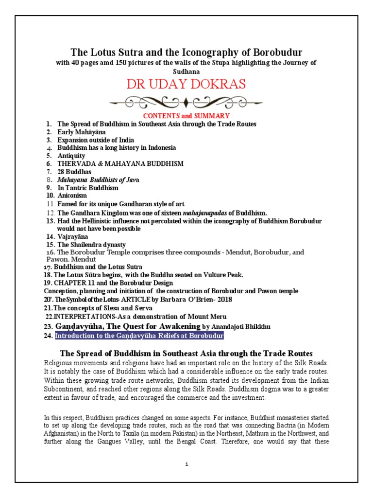 Lotus Sutra and The Iconography of Borobudur - Revisited | PDF ...