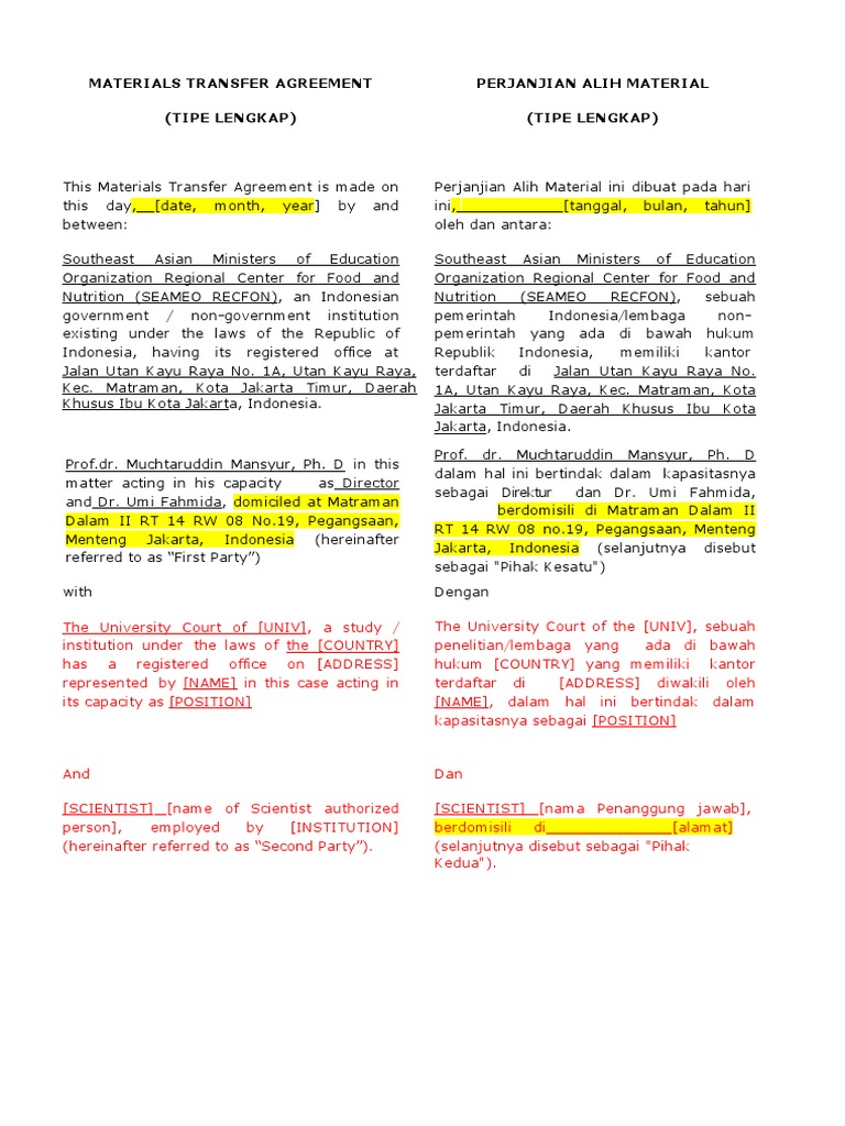 Template MTA With Form A and B - 20210705 | PDF