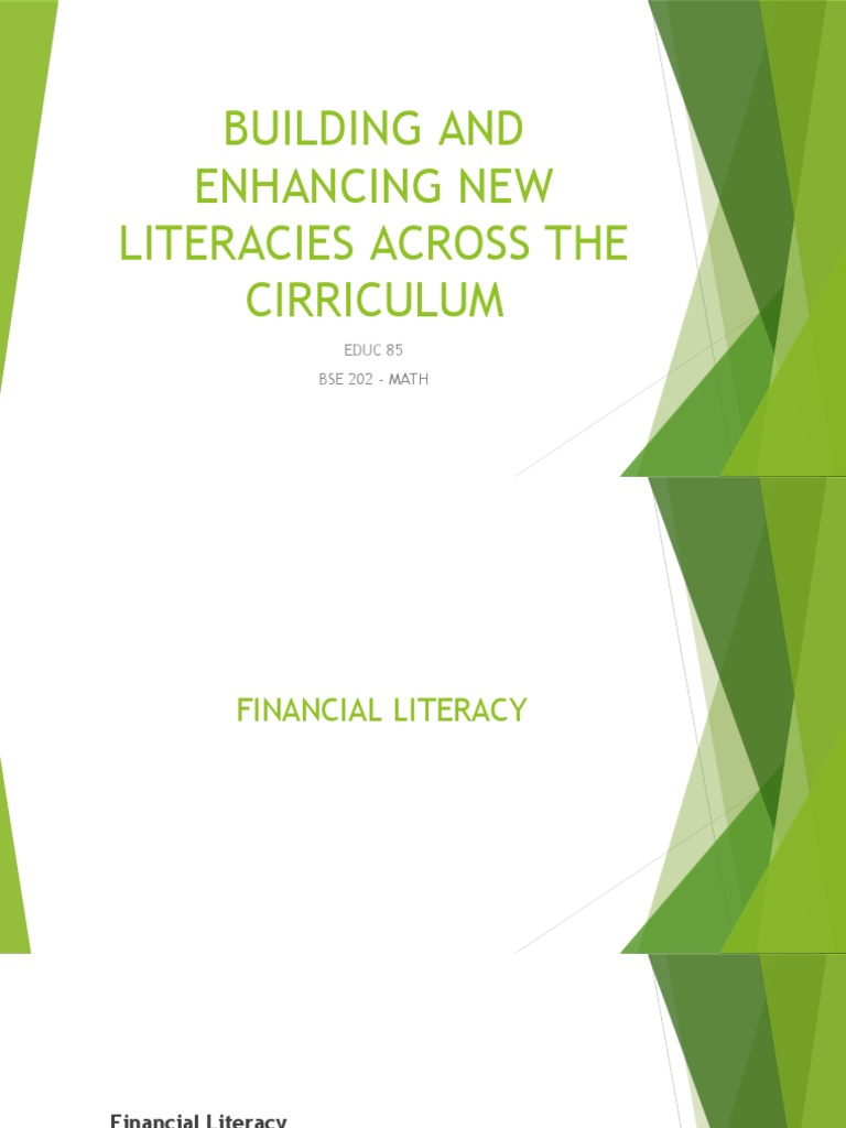 Building and Enhancing New Literacies Across The Cirriculum: Educ 85 ...
