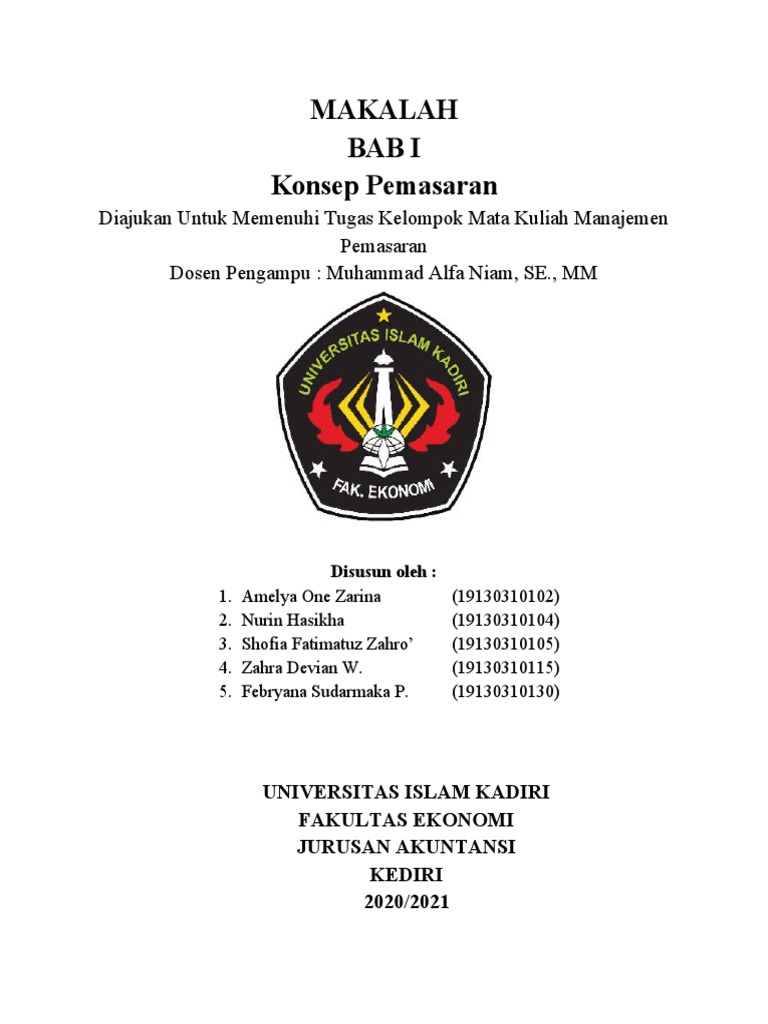 Makalah Konsep Pemasaran | PDF