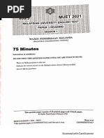 Suggested Answers For Muet Listening and Muet Reading Trial 2025 | PDF
