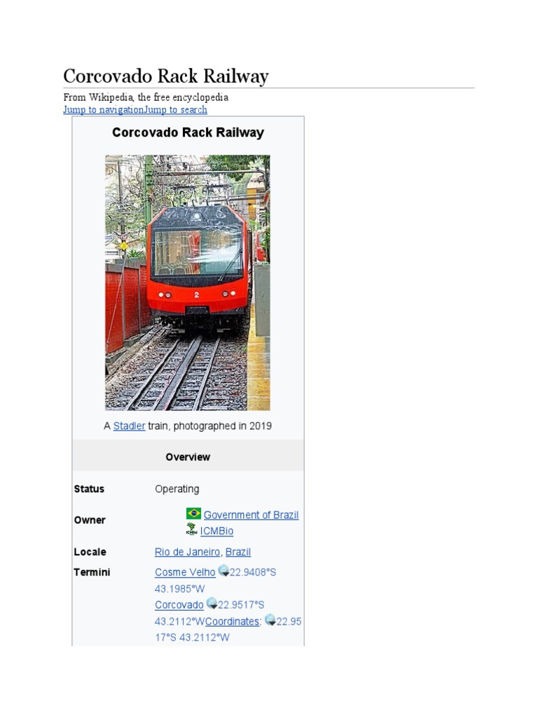 Corcovado Rack Railway | Download Free PDF | Energy Conservation ...