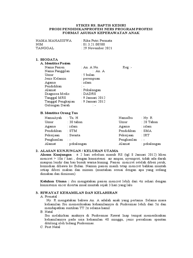 Askep Diare | PDF | Kesehatan Holistik