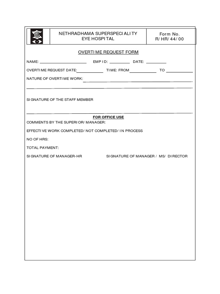 Overtime Request Form | PDF