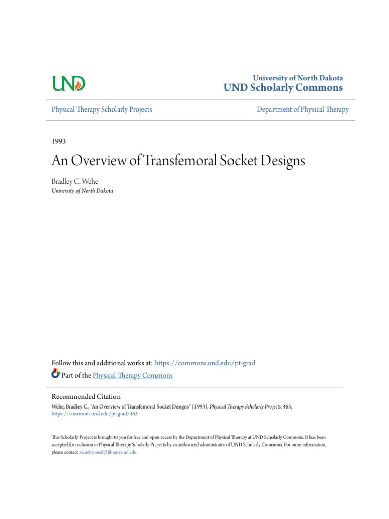 An Overview of Transfemoral Socket Designs | PDF | Prosthesis | Amputation