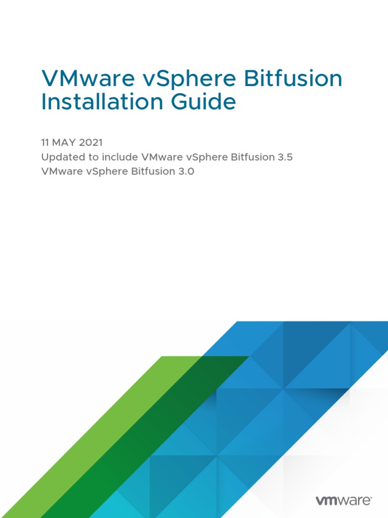 Vmware Vsphere Bitfusion Installation Guide | PDF | Client–Server Model | Graphics Processing Unit