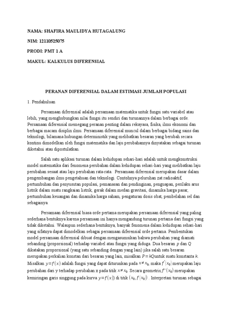 Kalkulus Shafira Maulidya Hutagalung | PDF