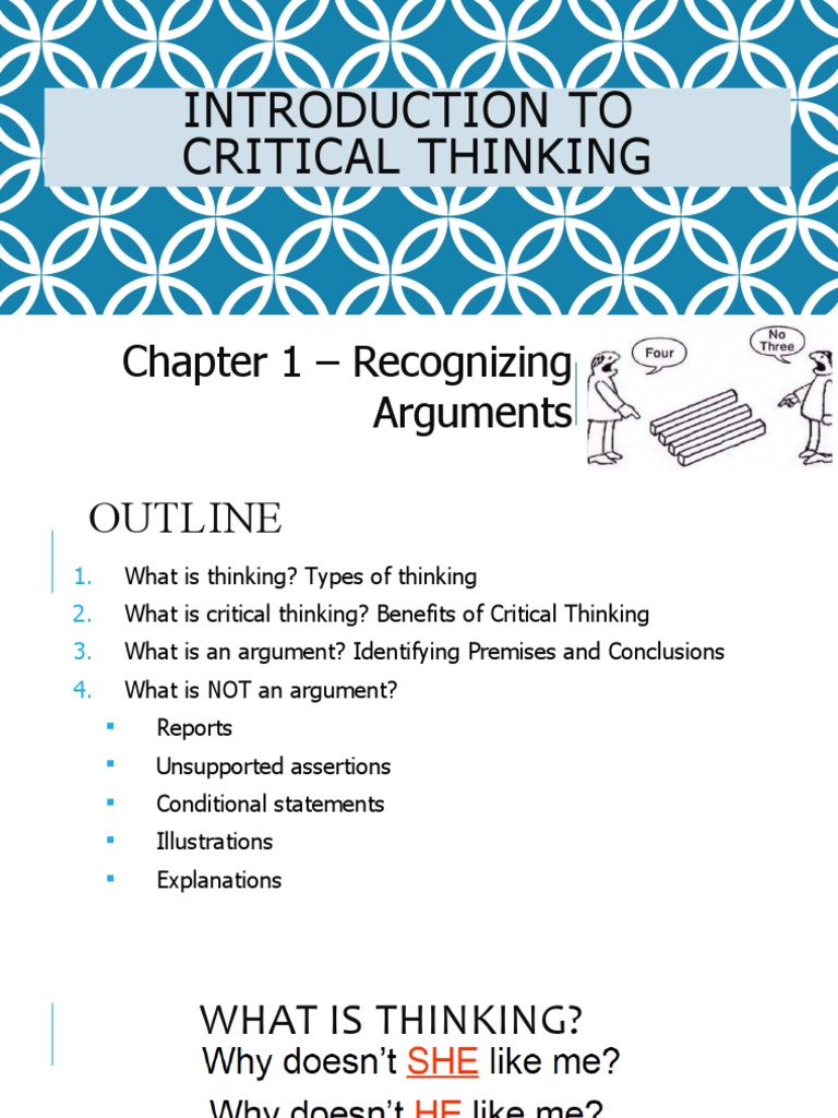 CRT3201 Chapter 1 - Recognizing Arguments | PDF | Argument | Critical Thinking
