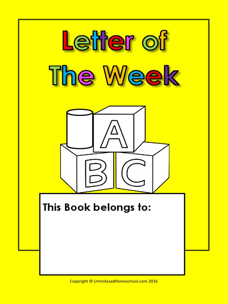 Letter of The Week Activity Book | PDF | Download | Intellectual Property