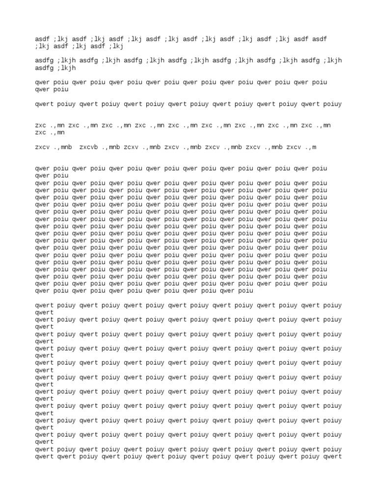 Typing Practice | PDF
