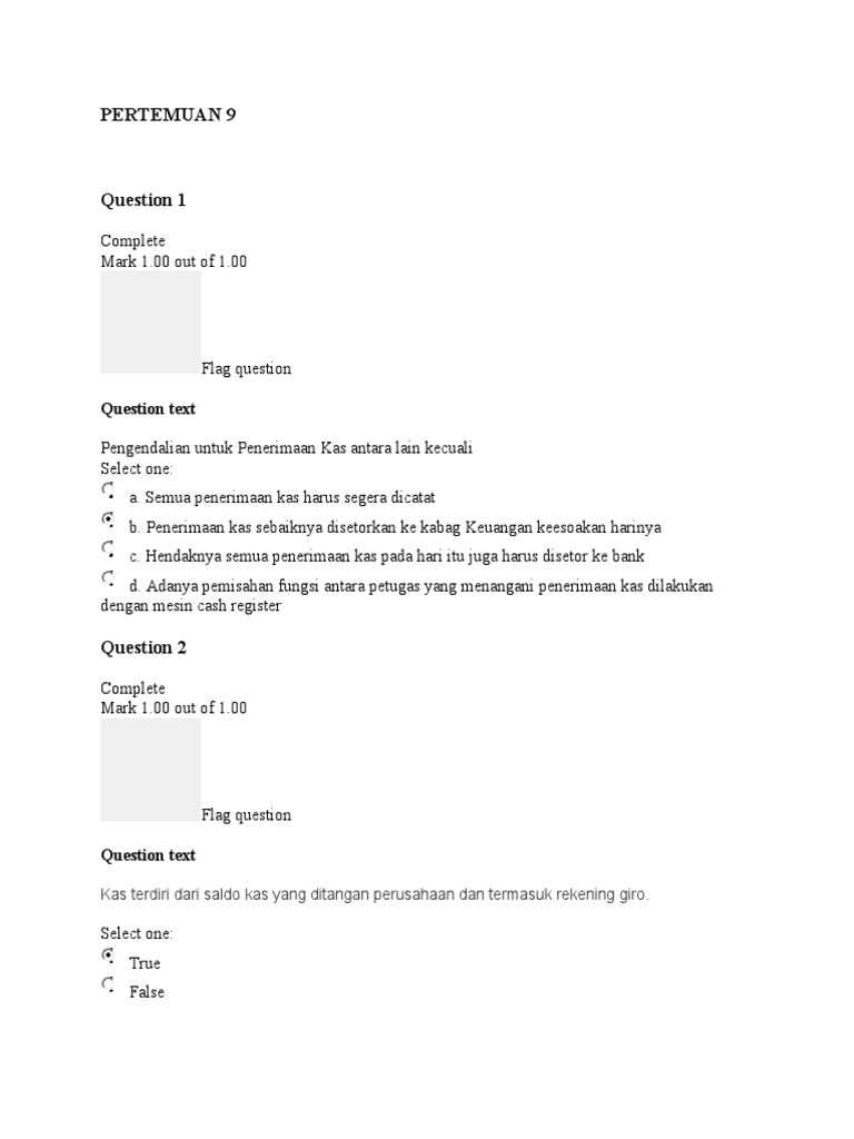 Kuis Pertemuan 9 | PDF