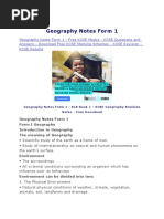 Form 1 Geography Simplified Notes | PDF | Atmosphere Of Earth | Atmosphere
