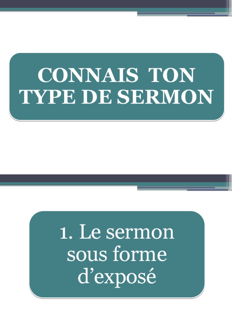 Types de Sermons1 | PDF | Bible | Dieu