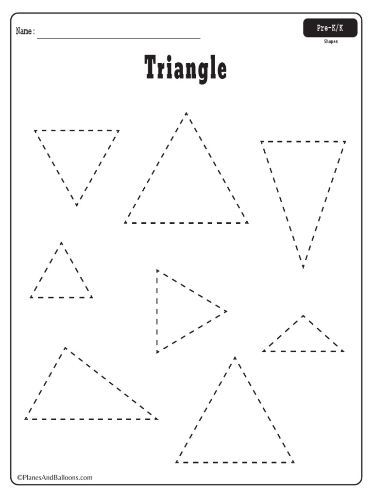 Tracing Shapes Preschool | PDF