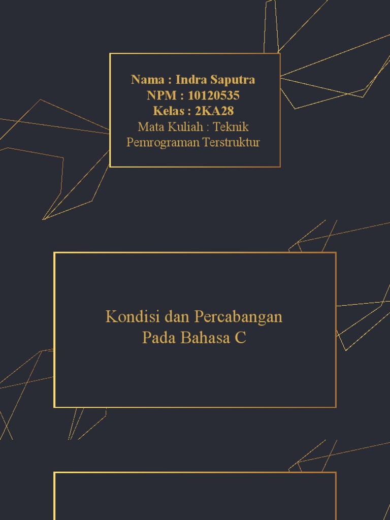 Kondisi Dan Percabangan Pada Bahasa C | PDF