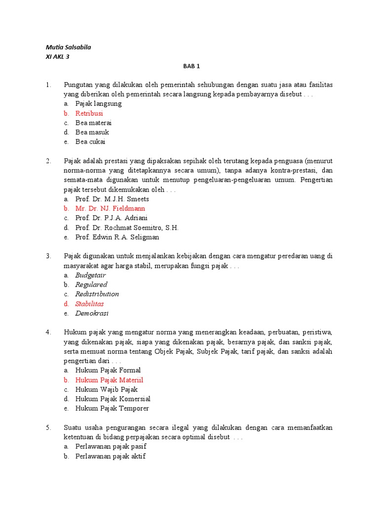 Tugas 1 Admin. Pajak | PDF