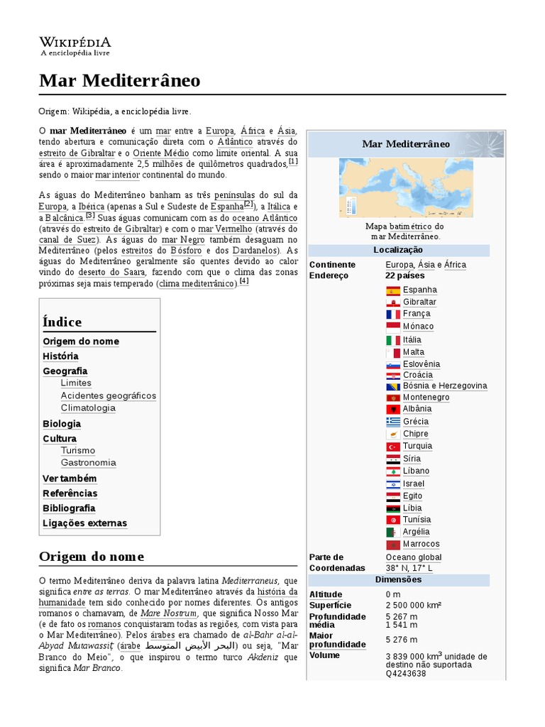 Mar Mediterrâneo Pdf Mar Mediterrâneo
