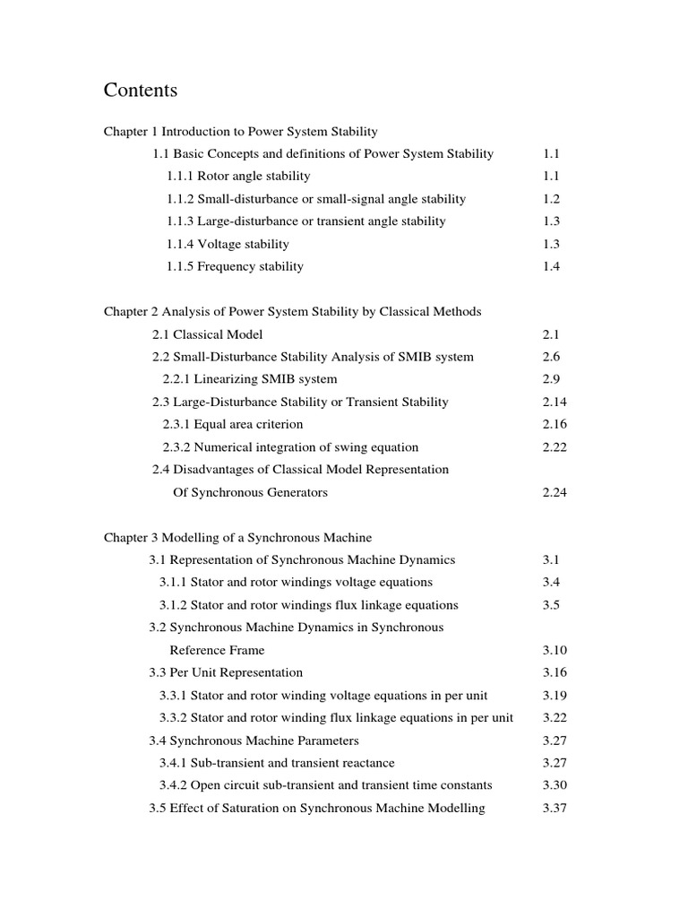Power System Stability | PDF | Electric Motor | Electric Generator