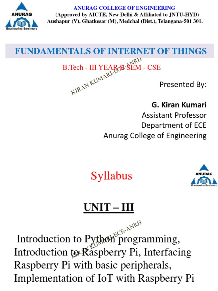 F-IoT Unit-3 | Download Free PDF | Parameter (Computer Programming) | Raspberry Pi