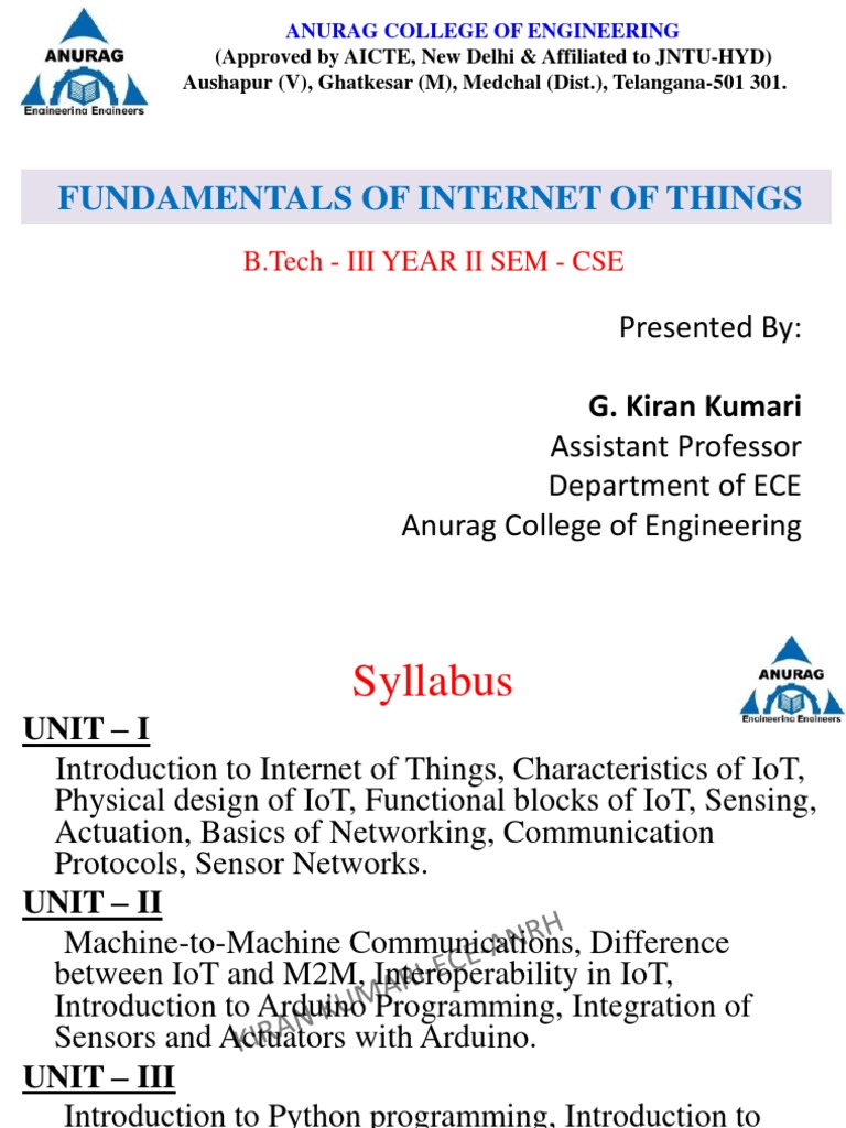 Fundamentals of Internet of Things: An Overview of Key Concepts and ...