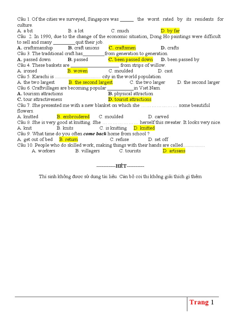 10 Minute - Test | PDF | Art | Lifestyle