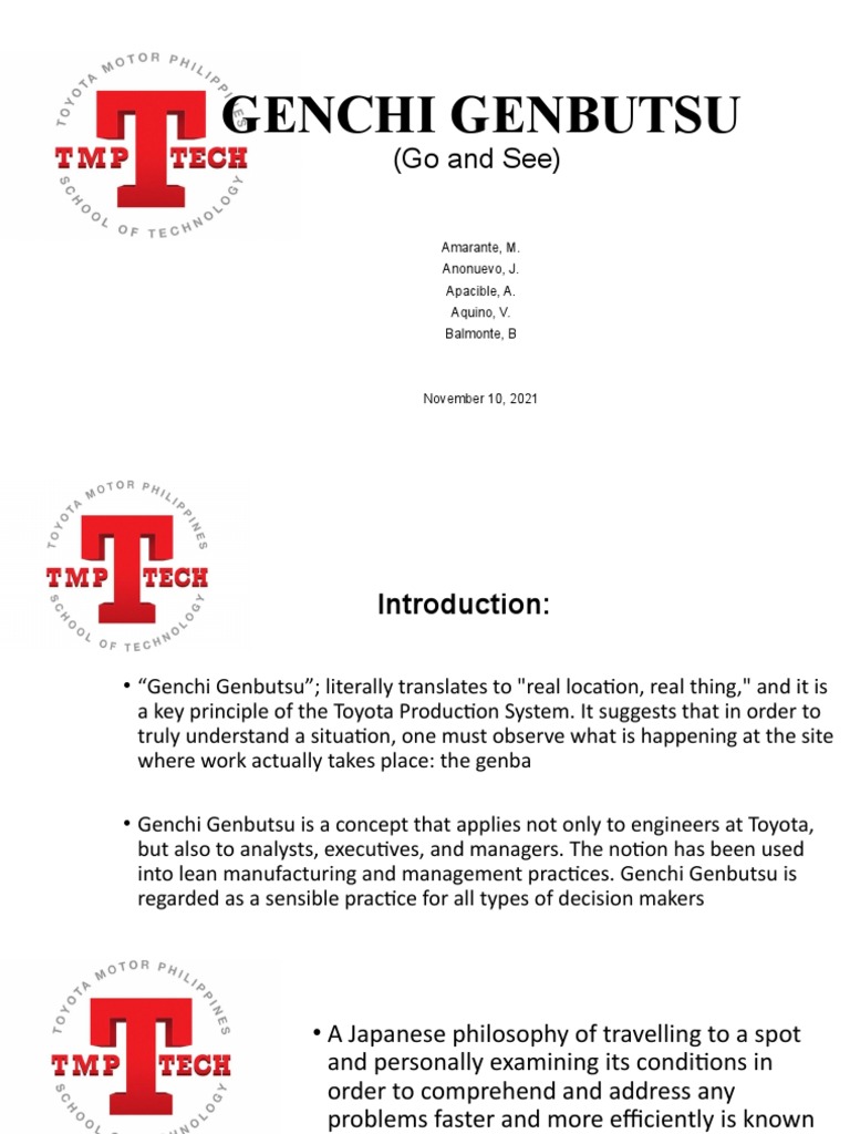 Genchi Genbutsu: (Go and See) | PDF | Decision Making | Cognition