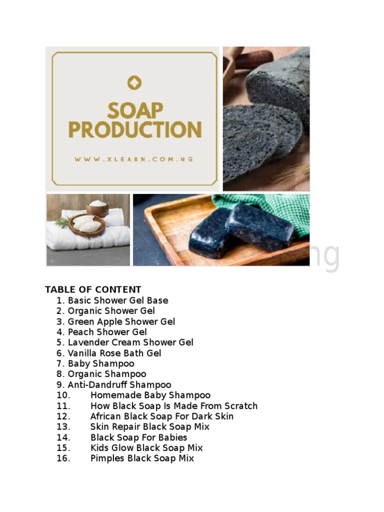 Table of Content | PDF | Soap | Sodium Hydroxide