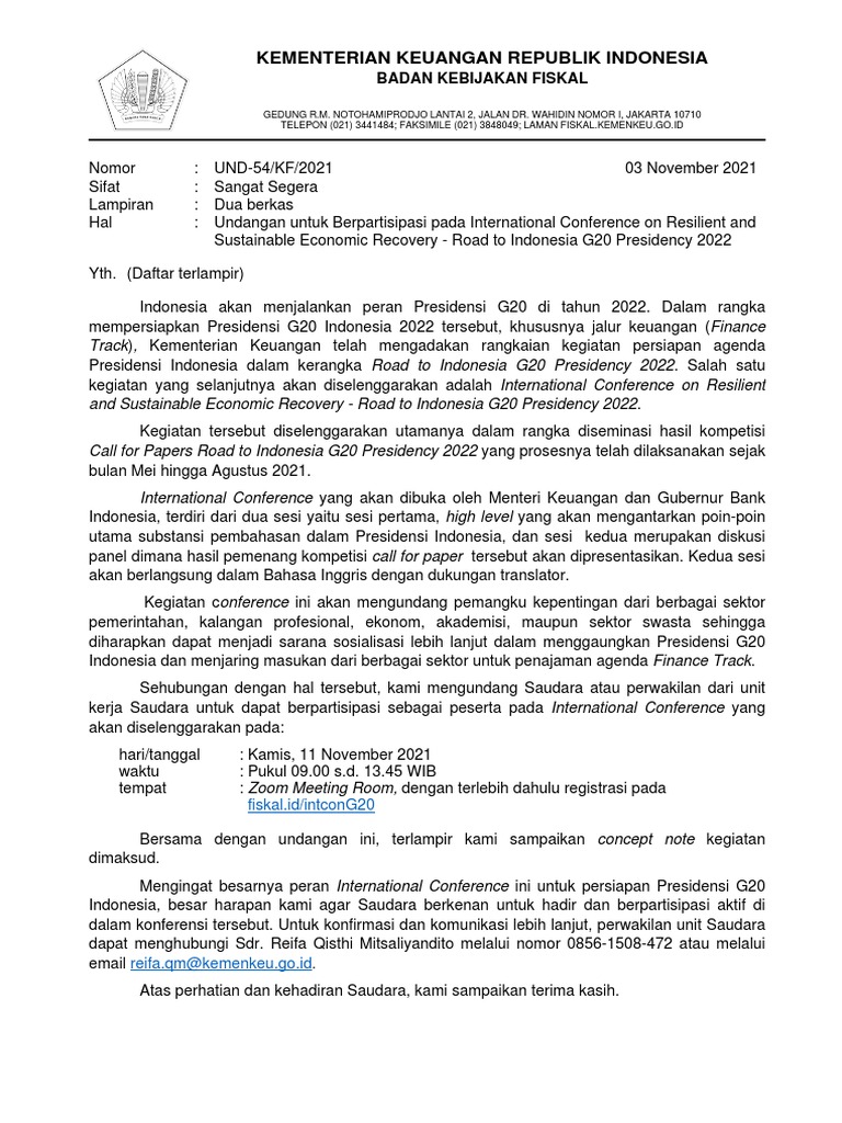 Undangan International Conf | PDF