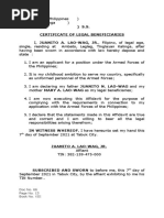 Certificate of Legal Beneficiaries | PDF | Document | Civil Law (Common Law)