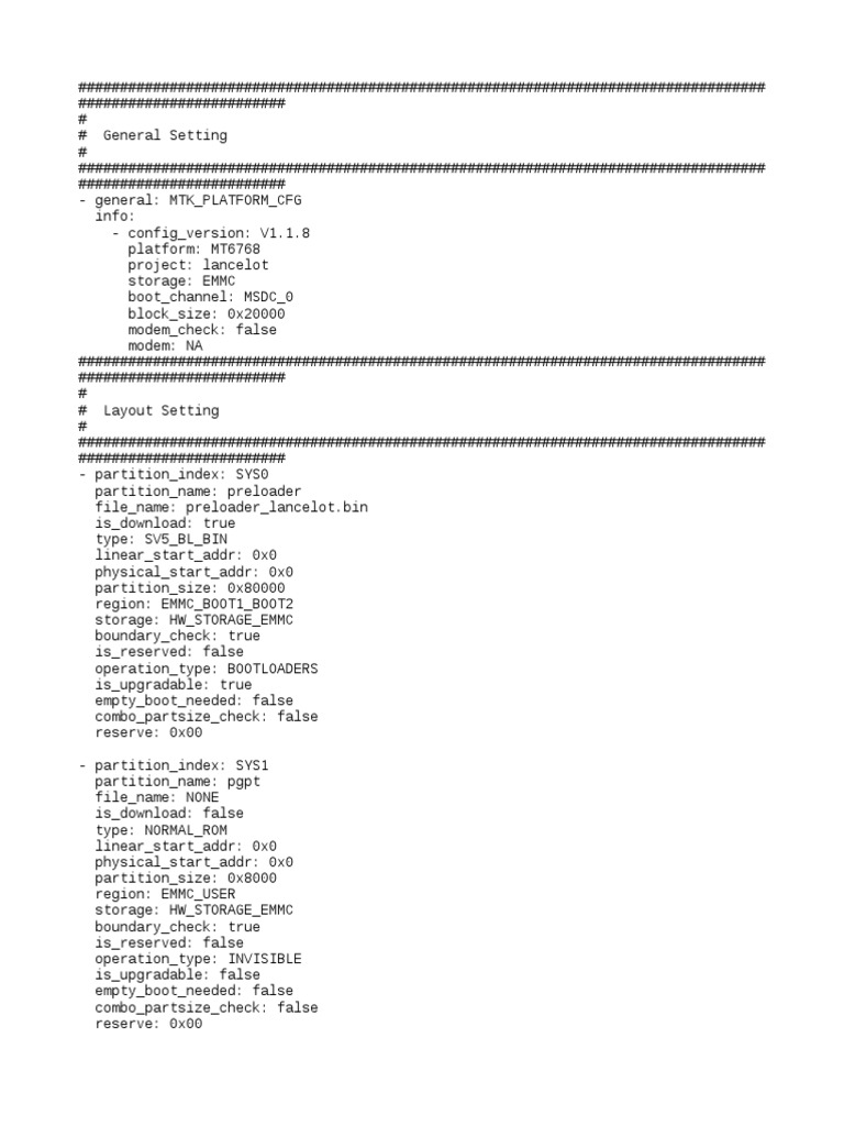 MT6768 Android Scatter | PDF | Computer Data | Computing