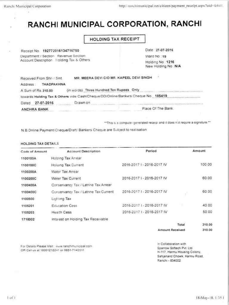Holding Tax | PDF