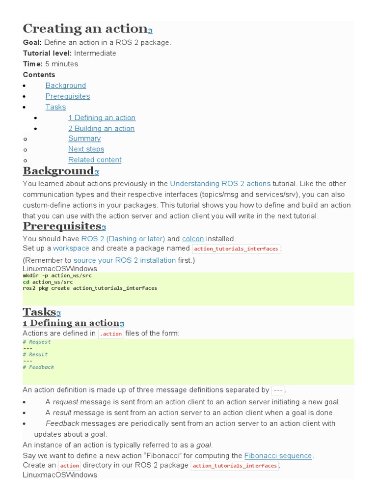 04 ROS Actions | PDF | Programming | Constructor (Object Oriented ...