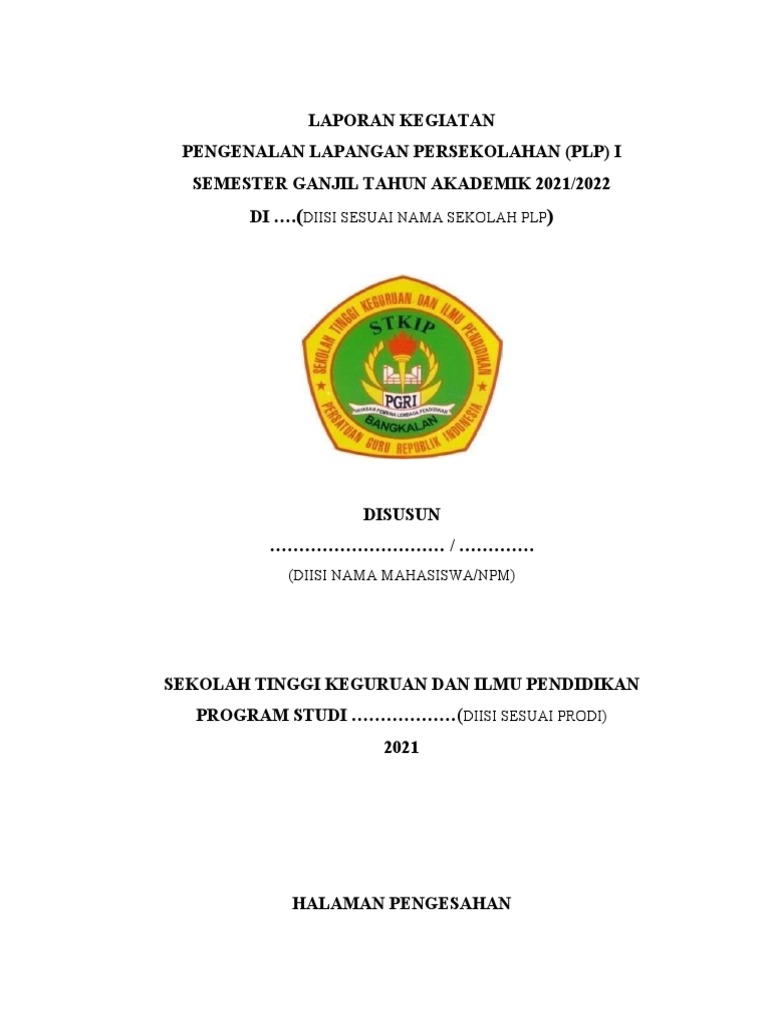Format Laporan PLP I | PDF
