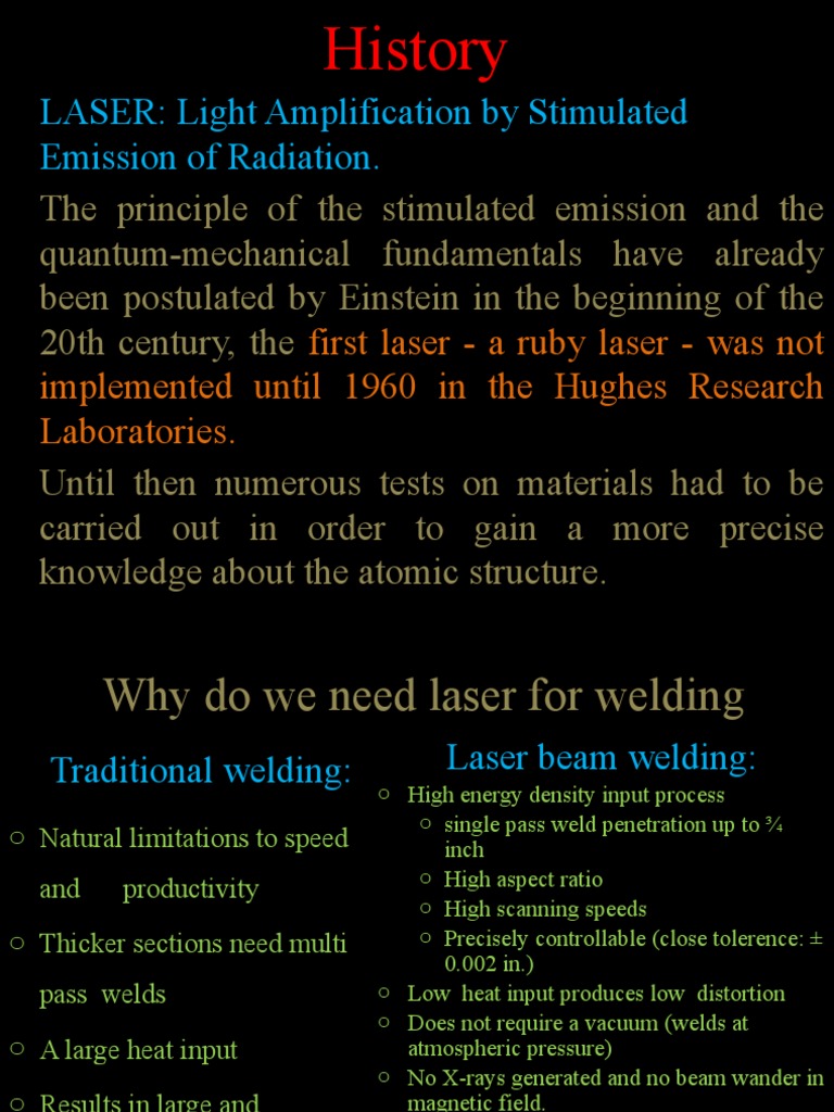 LASER: Light Amplification by Stimulated Emission of Radiation ...