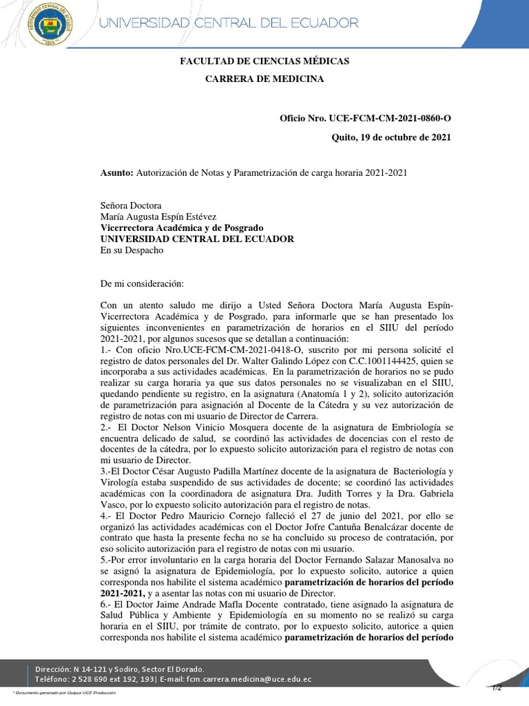 Uce FCM CM 2021 0860 o | PDF | Academia | Titulo academico