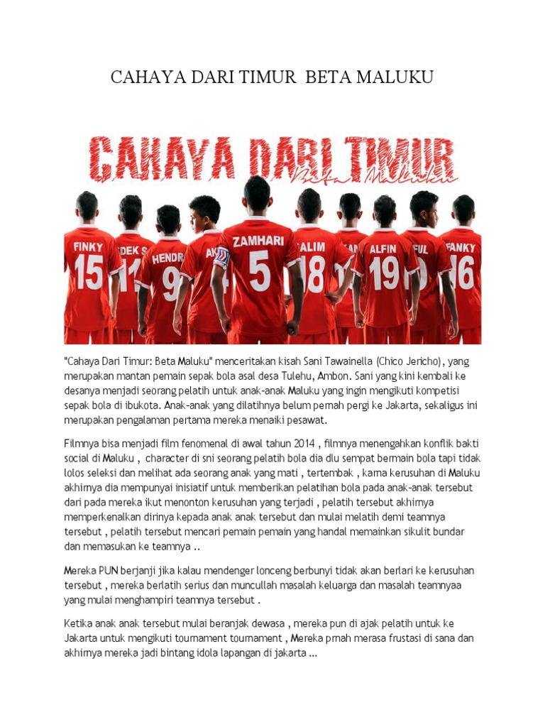 Cahaya Dari Timur Beta Maluku | PDF