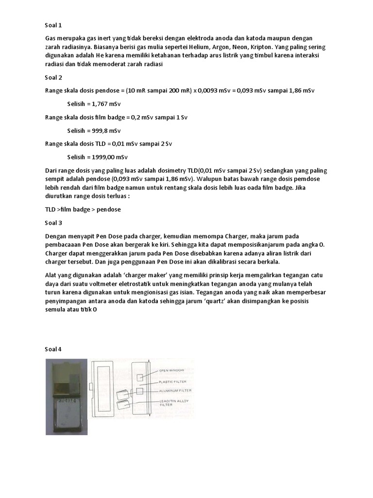 Dosimetri Jawab Soal | PDF