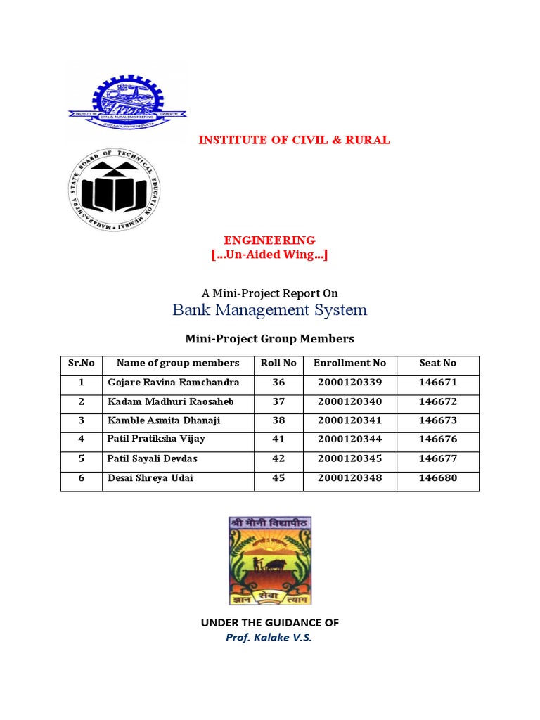 GAD Project (Bank Management System) | Download Free PDF | Databases | Graphical User Interfaces