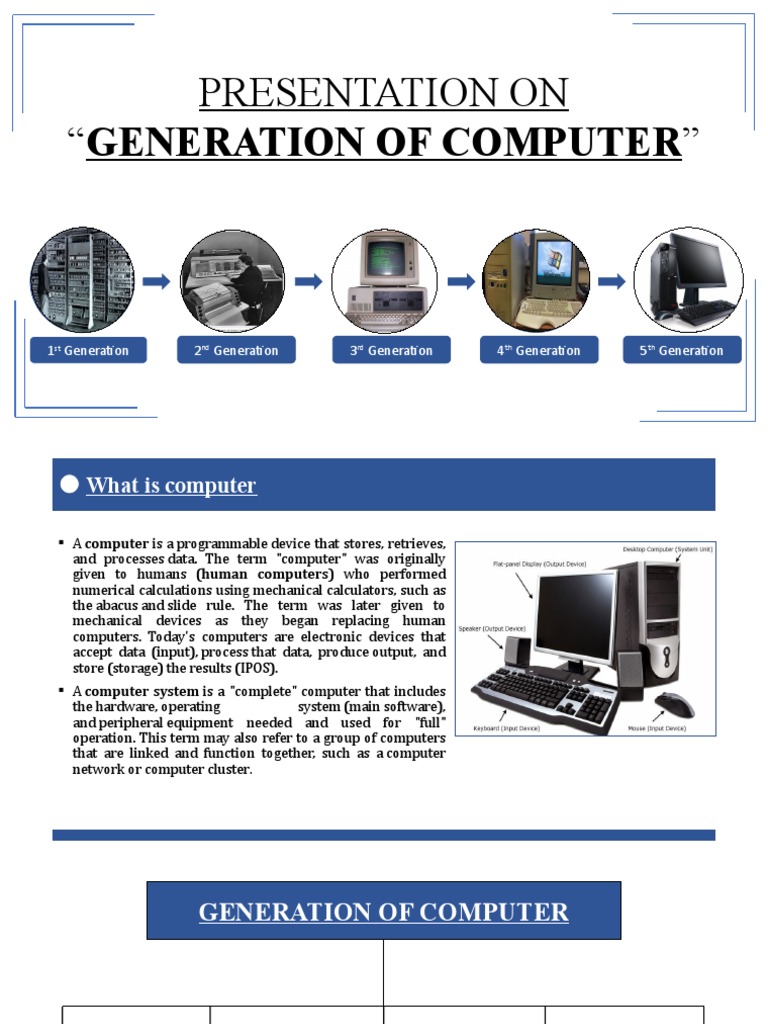 Generation of Computers | PDF | Central Processing Unit | Integrated ...