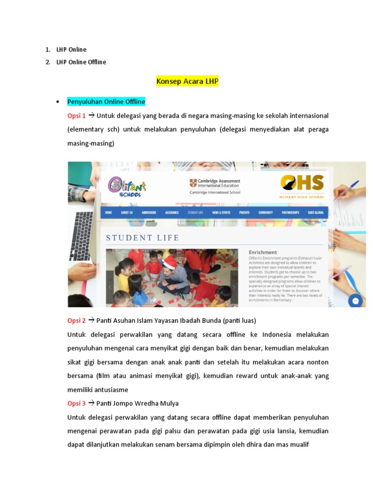 Konsep Acara LHP Online | PDF