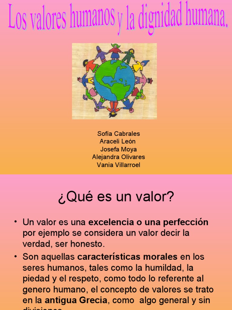 Los Valores y La Dignidad Humana | PDF | Dignidad | Teorías filosóficas