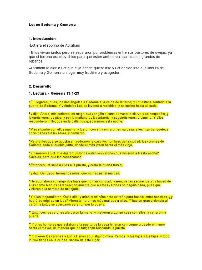 Lot en Sodoma y Gomorra | PDF | Abrahán | Sodoma y Gomorra