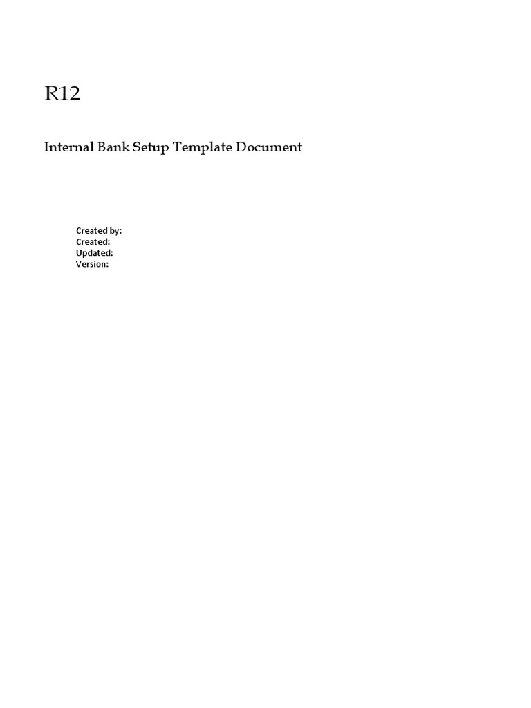 Internal Bank Account Setup Template | PDF | Payments | Receipt