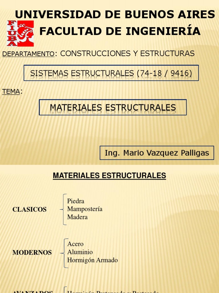 Se - Materiales Estructurales | PDF | Hormigón | Elasticidad (Física)