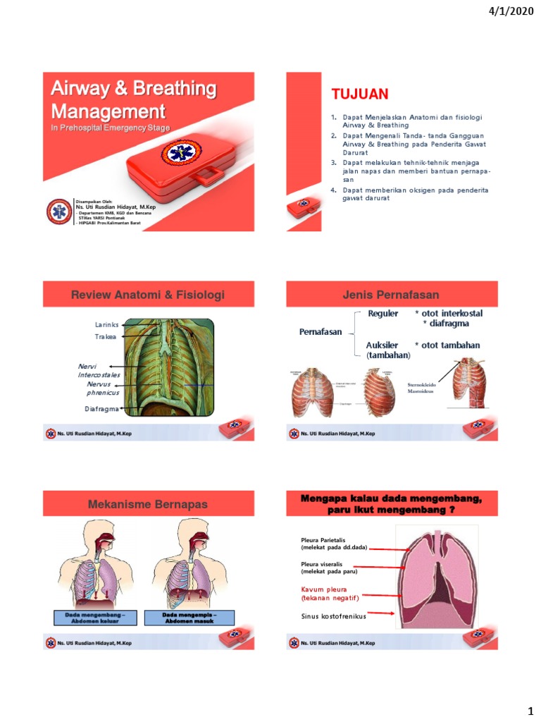 Handout Airway & Breathing Management Pre Hospital | PDF