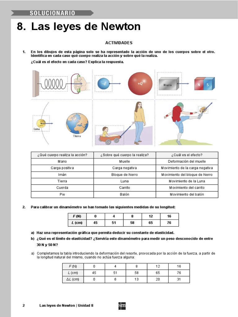 Hoja De Trabajo De Fuerza Neta Con Respuestas