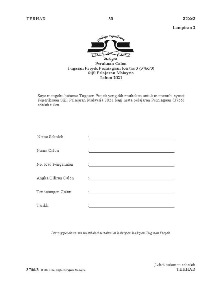 Perakuan Calon | PDF