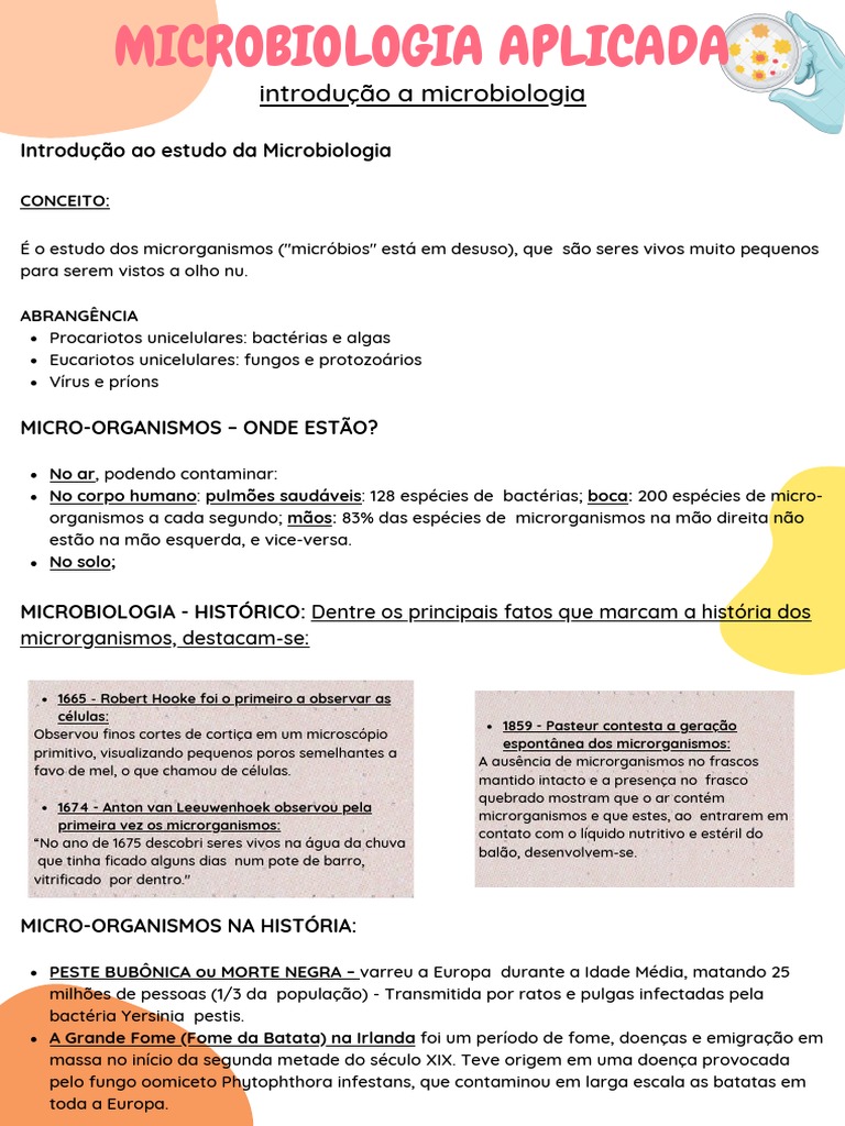 Introdução à Microbiologia | PDF | Microrganismo | Bactérias